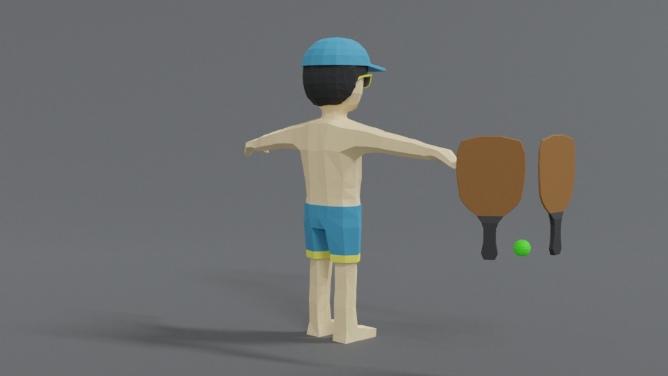 ArtStation - Low Poly Cartoon Summer Guy | Game Assets