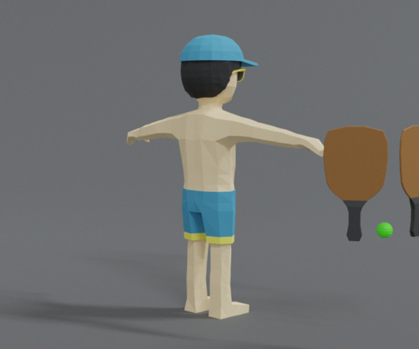 ArtStation - Low Poly Cartoon Summer Guy | Game Assets
