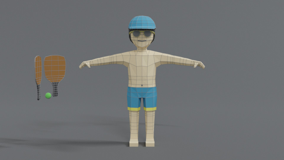 ArtStation - Low Poly Cartoon Summer Guy | Game Assets