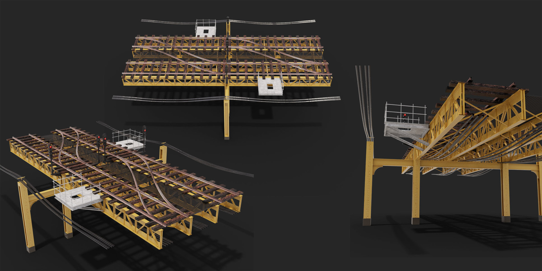 ArtStation - Kitbash Elevated Railroad Train Track Metro 3d Model ...