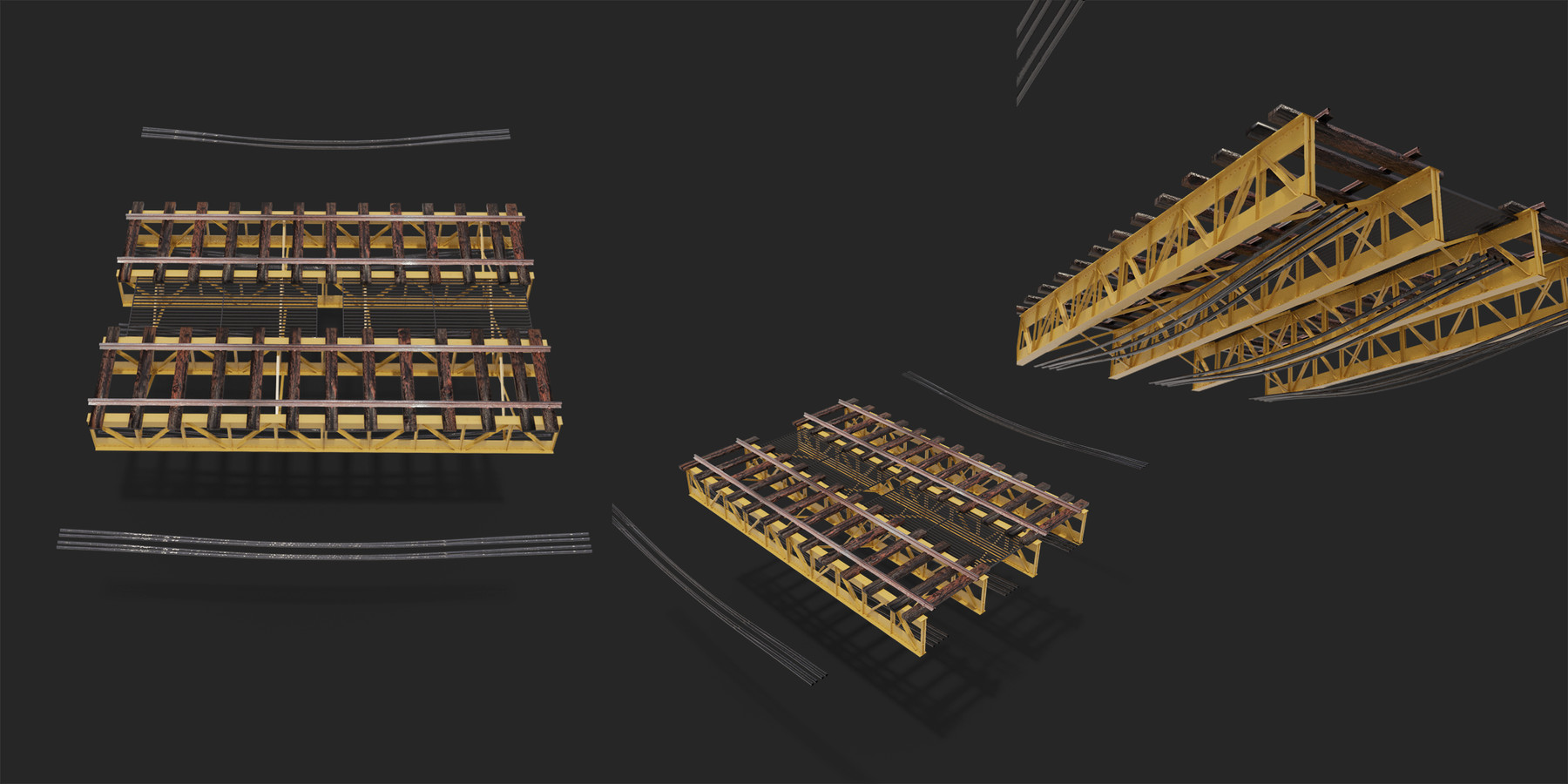 ArtStation - Kitbash Elevated Railroad Train Track Metro 3d Model ...