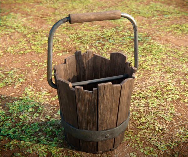 ArtStation - Old Rustic Bucket | | 3D model | 2K Textures | Game Assets