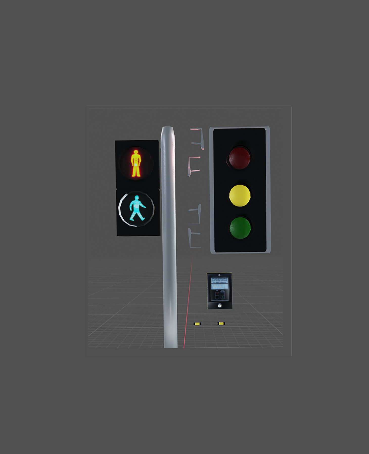 ArtStation - london traffic light | Game Assets