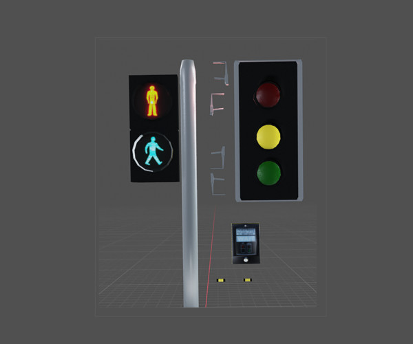 ArtStation - london traffic light | Game Assets