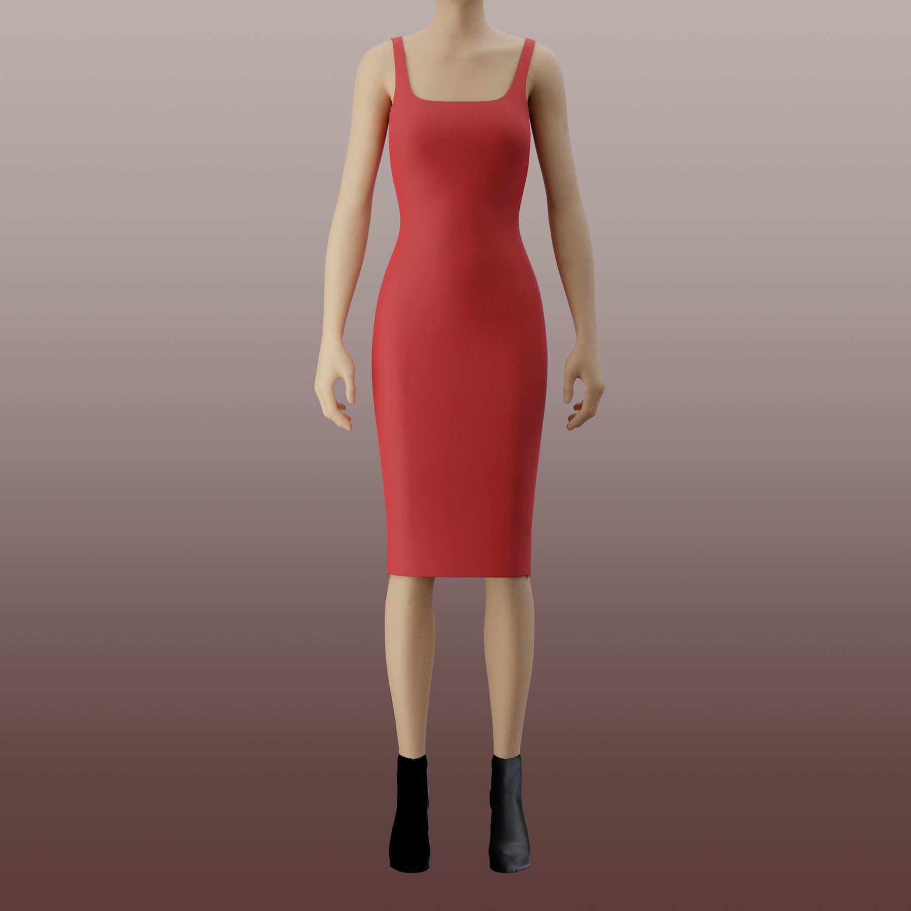 ArtStation - Bodycon pencil dress 3D Model | Resources