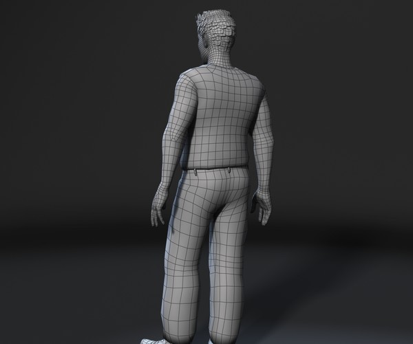 ArtStation - Animated Muscular Man-Rigged 3d game character Low-poly 3D ...