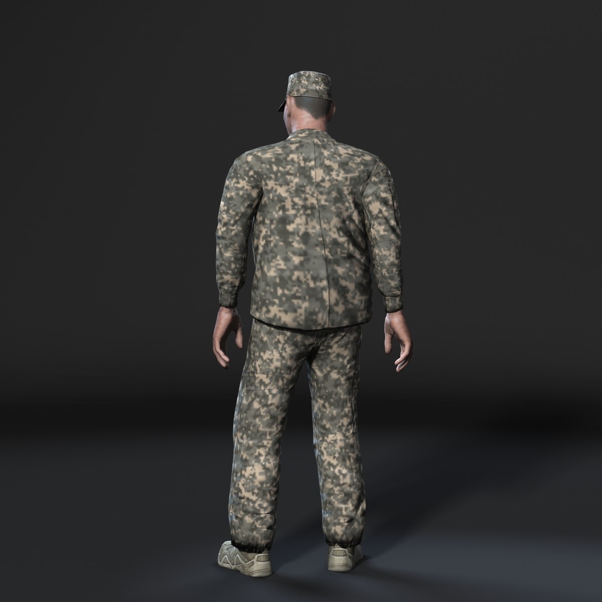 ArtStation - Animated Soldier Man-Rigged 3d game character Low-poly ...