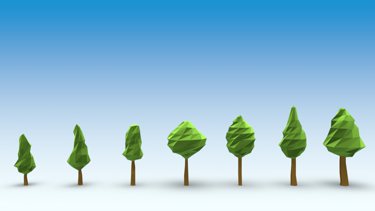 ArtStation - Low poly trees | Game Assets