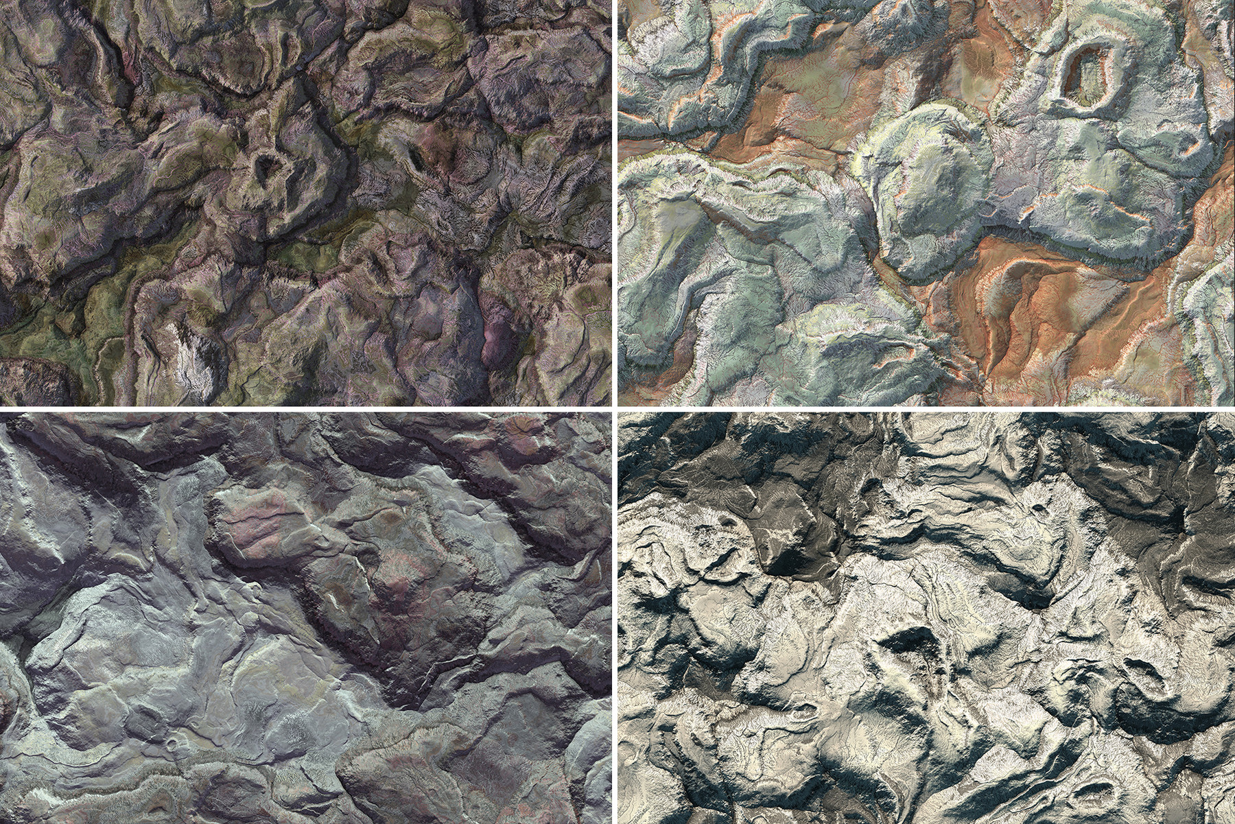 ArtStation - 20 Hills Topography Top View Background Textures | Game Assets