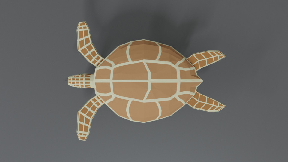 ArtStation - Low Poly Cartoon Loggerhead Sea Turtle | Game Assets