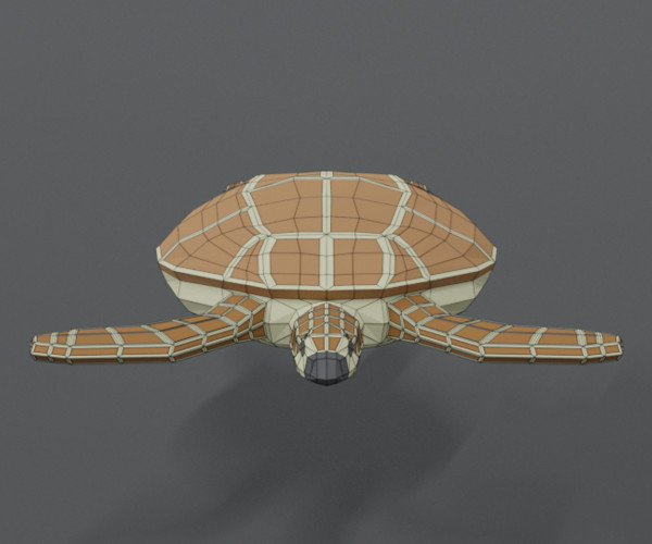 ArtStation - Low Poly Cartoon Loggerhead Sea Turtle | Game Assets