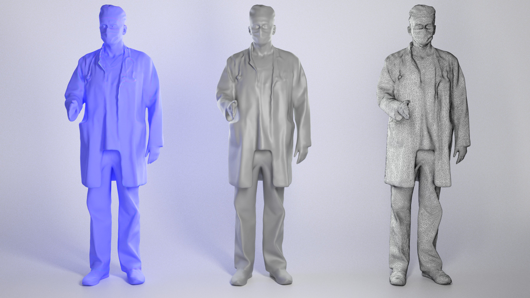 ArtStation - Medical doctor male is shaking hand 170 | Game Assets