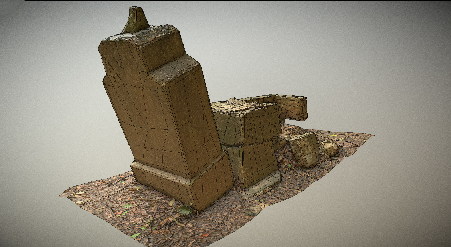 ArtStation - Scanned photorealistic broken grave Low-poly 3D model ...