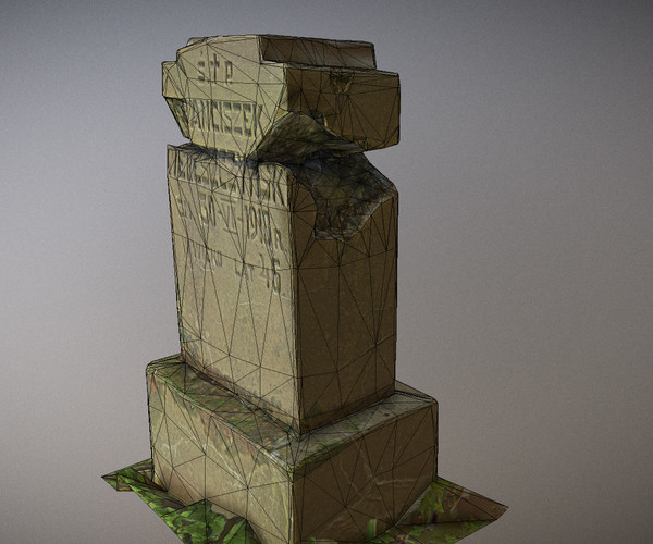 ArtStation - Scanned photorealistic broken cracked Grave stone | Game ...