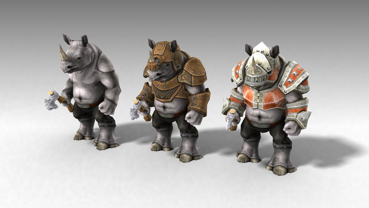 ArtStation - Animated Rhino Unit Character | Game Assets