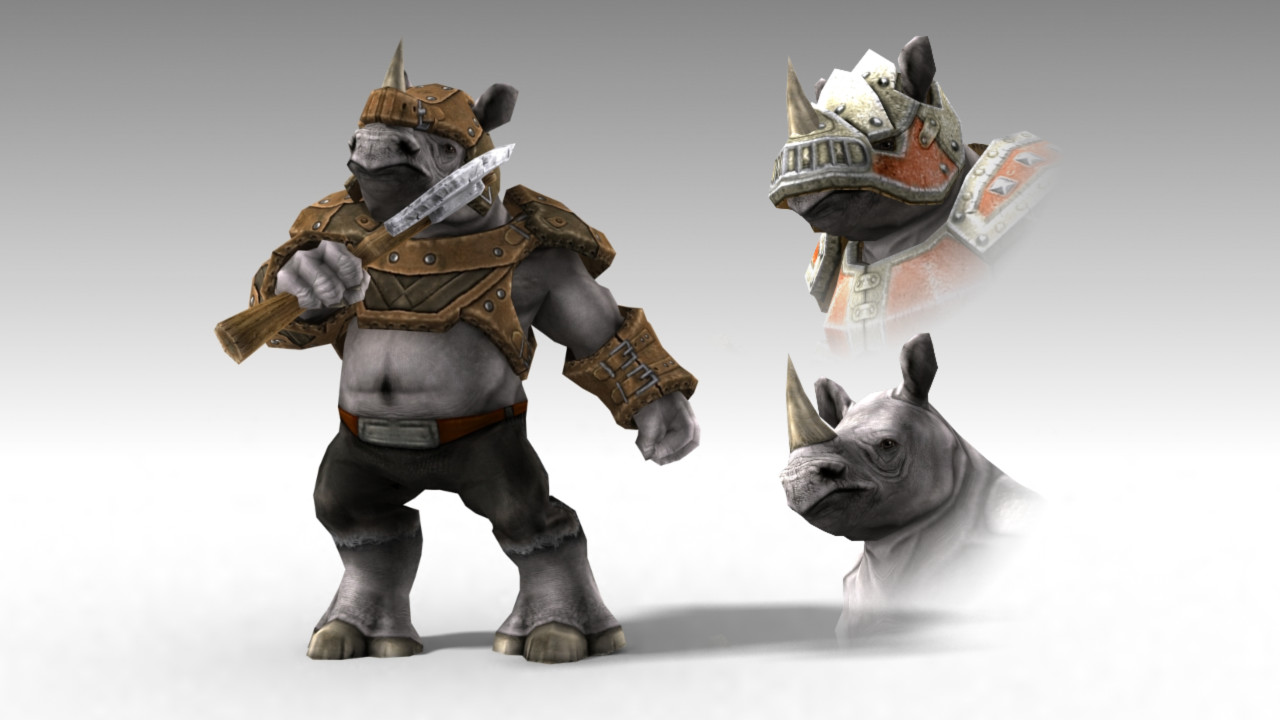 ArtStation - Animated Rhino Unit Character | Game Assets