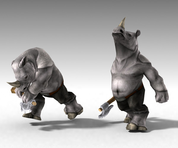 ArtStation - Animated Rhino Unit Character | Game Assets