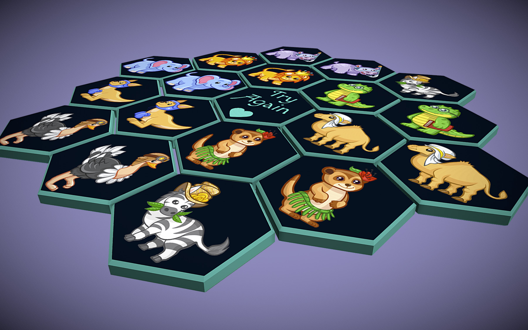 ArtStation - Perfect Hexagon Memory Game for Kids | Resources