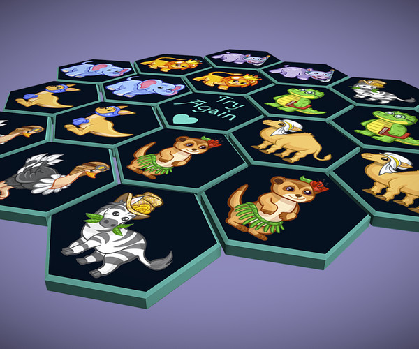 ArtStation - Perfect Hexagon Memory Game for Kids | Resources