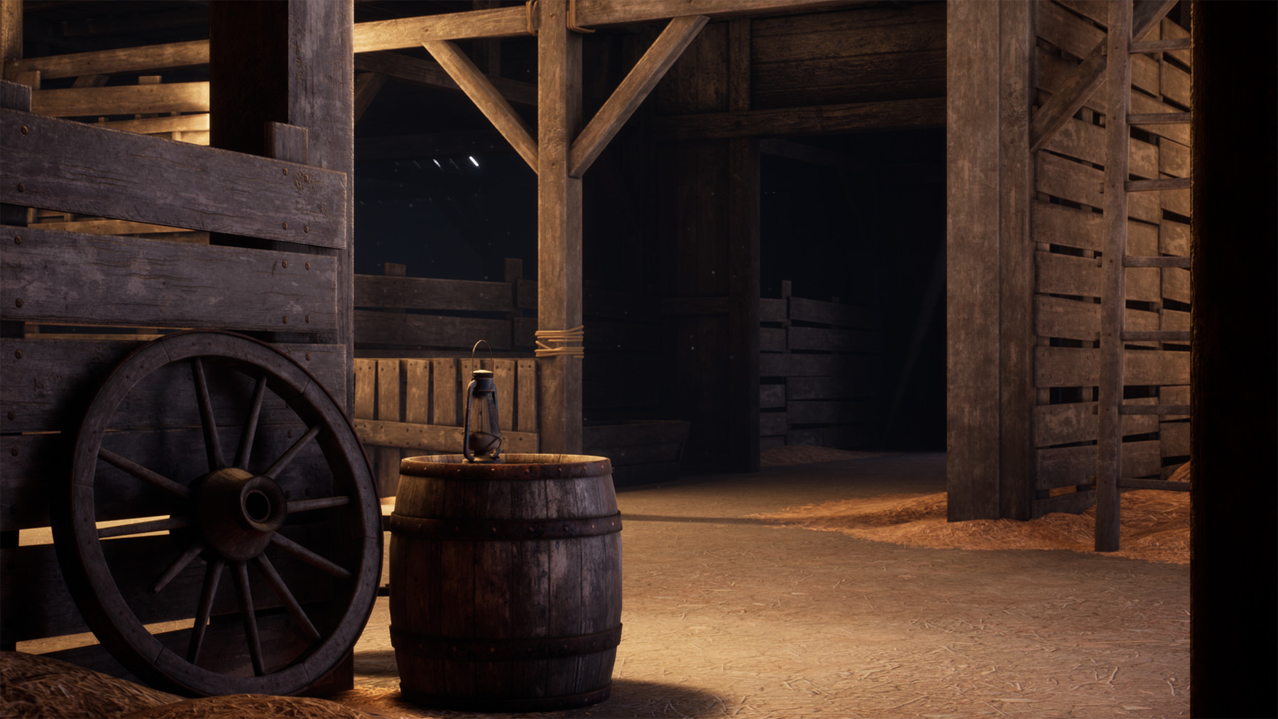 ArtStation - Old West Modular Barn | Game Assets