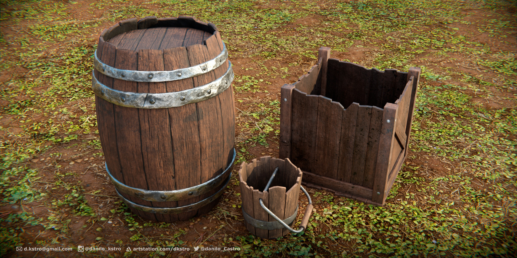 ArtStation - Package With Rustic Models | 2k Textures | Low Poly | Game ...