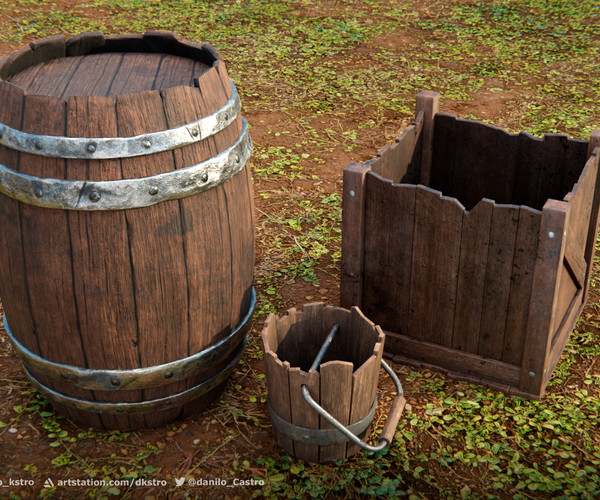 ArtStation - Package With Rustic Models | 2k Textures | Low Poly | Game ...