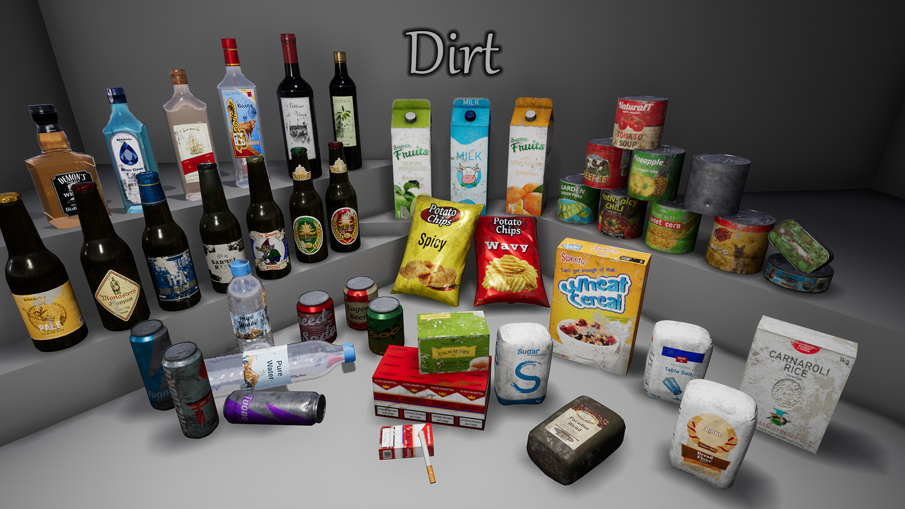 ArtStation - [UE4/UE5] Supermarket Product - Food and Drinks | Game Assets