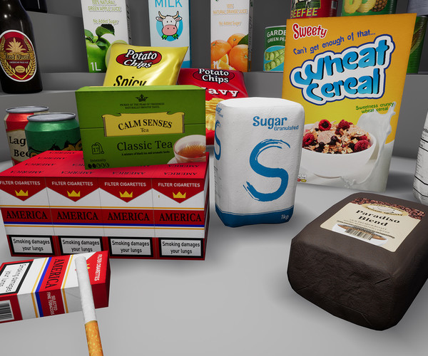 ArtStation - [UE4/UE5] Supermarket Product - Food and Drinks | Game Assets