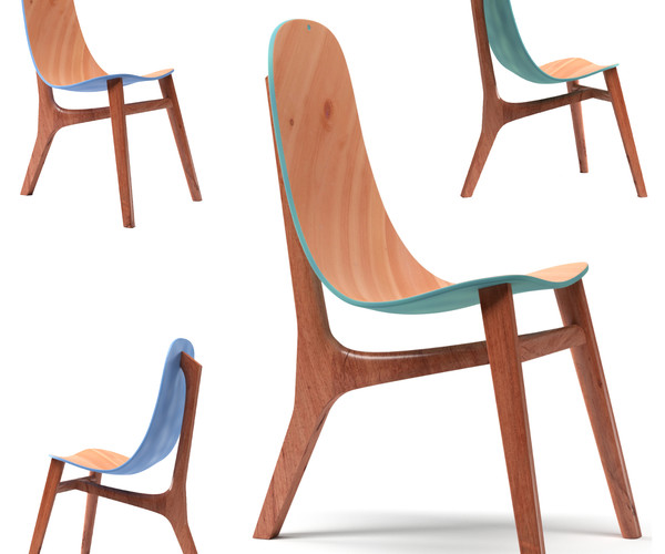 ArtStation - Blue and green chair wood | Resources