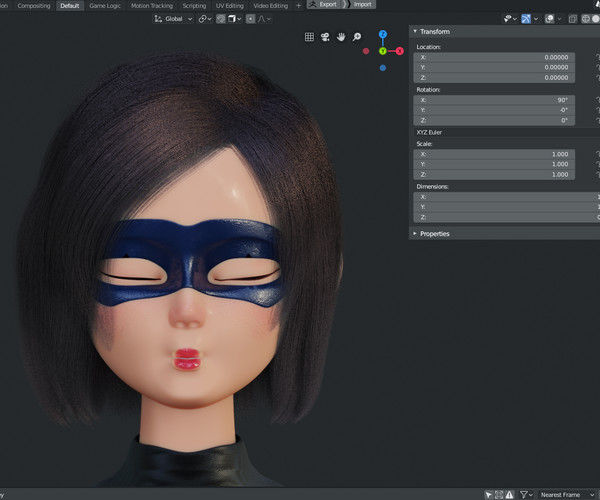 ArtStation - Rigged - Stylized Character Girl - Sarah - Blender Cycles ...