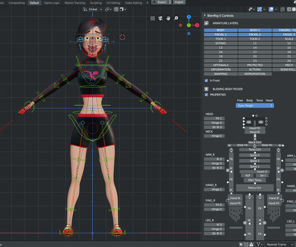 ArtStation - Rigged - Stylized Character Girl - Sarah - Blender Cycles ...