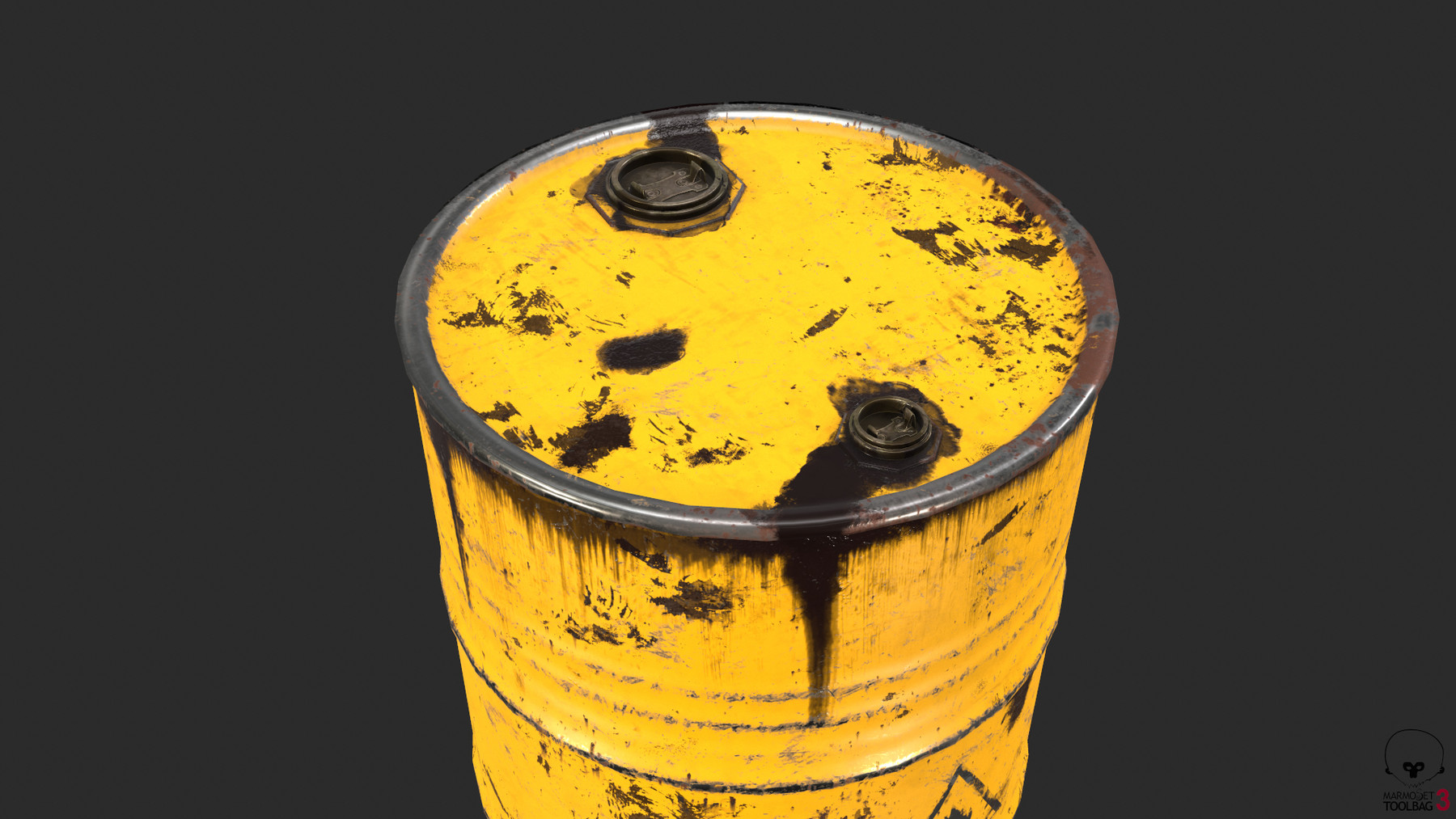 ArtStation - Old Rusty Oil Drum with oil leakage PBR Low-poly | Resources