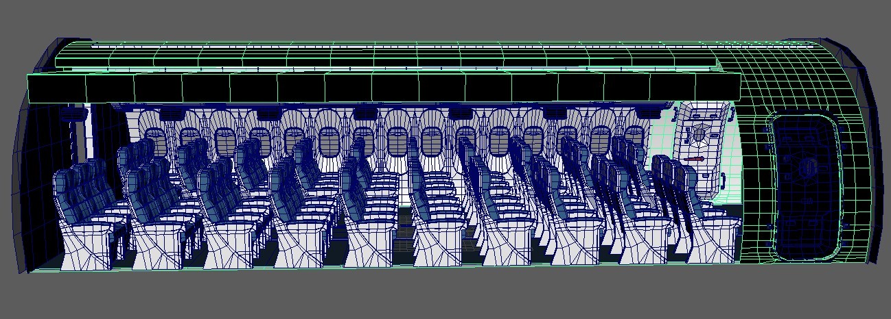 ArtStation - Airplane interior passenger | Resources