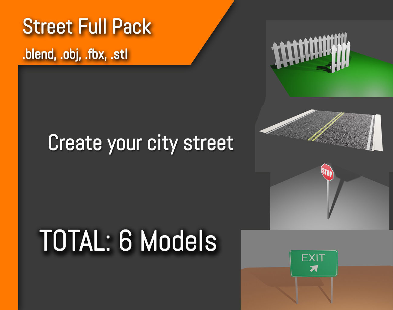 ArtStation - City Street Pack 3D Model Collection | Game Assets