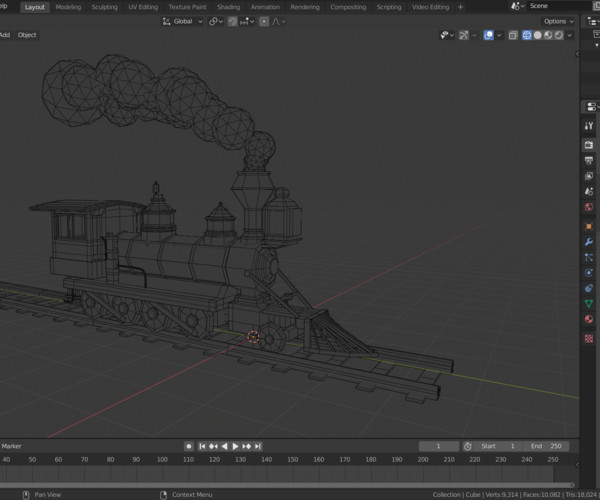ArtStation - Low Poly Train (3d Model) | Resources