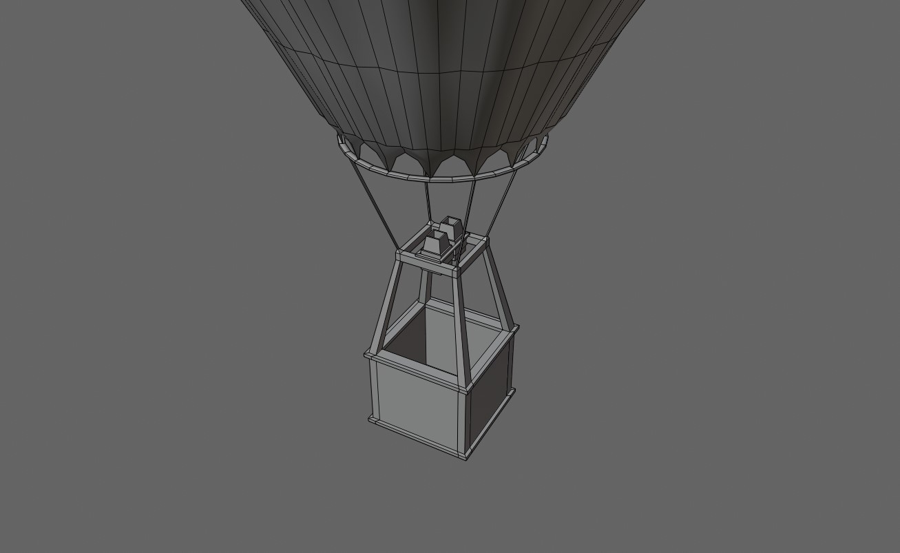 ArtStation - Blue Balloon Striped - Low-poly 3D model - Balao Azul ...