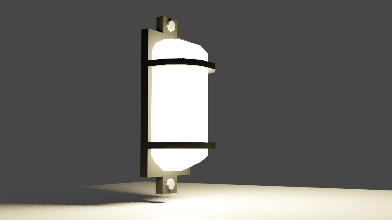 ArtStation - Wall Light - Tunnel - Lamp - Luz de Parede Low-poly 3D ...