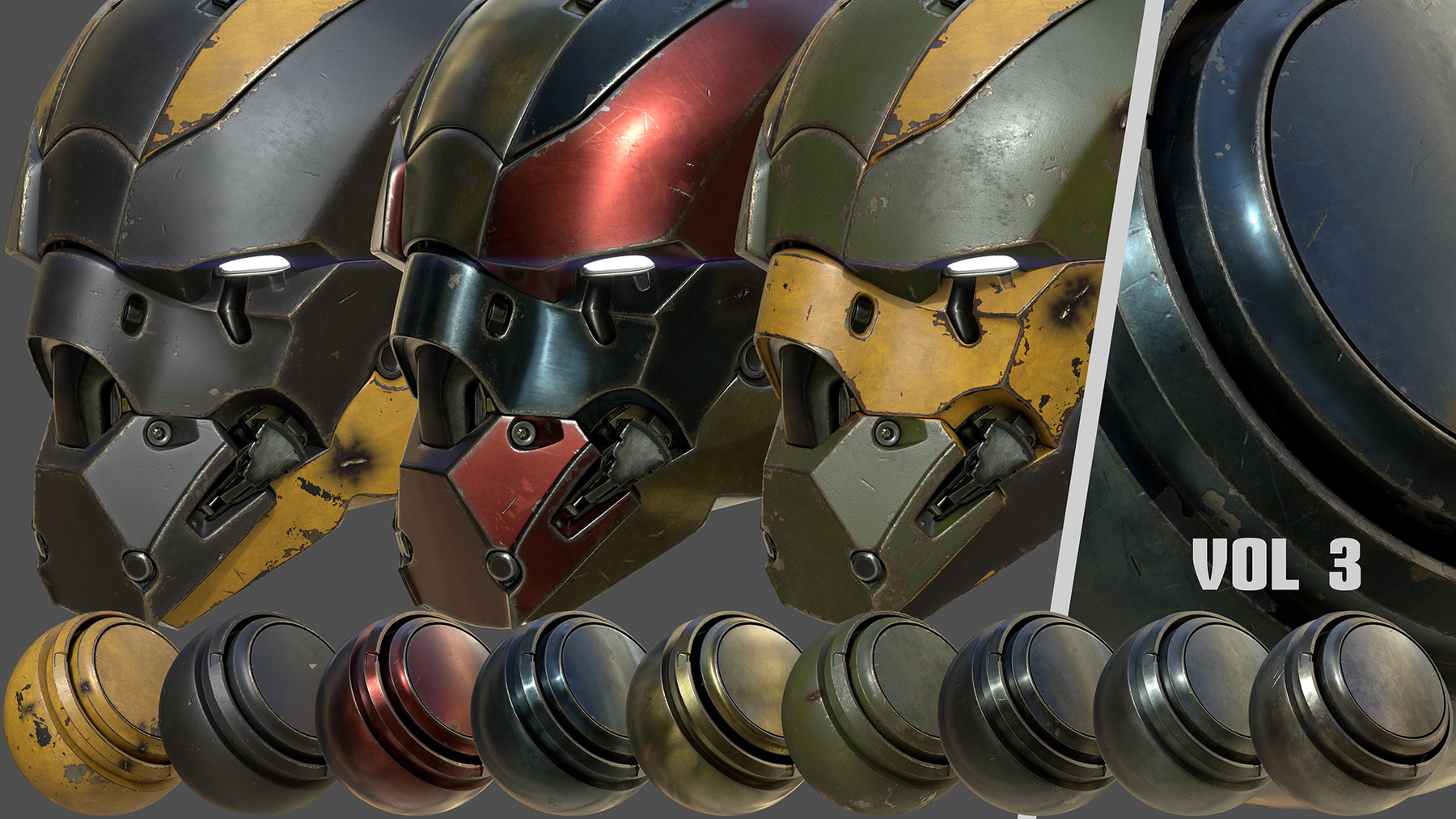 ArtStation - Hero Metal Smart Material Pack Volume 3 | Game Assets