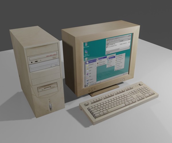 ArtStation - Old Computer - Computador Velho Low-poly 3D model | Game ...