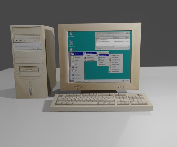 ArtStation - Old Computer - Computador Velho Low-poly 3D model | Game ...