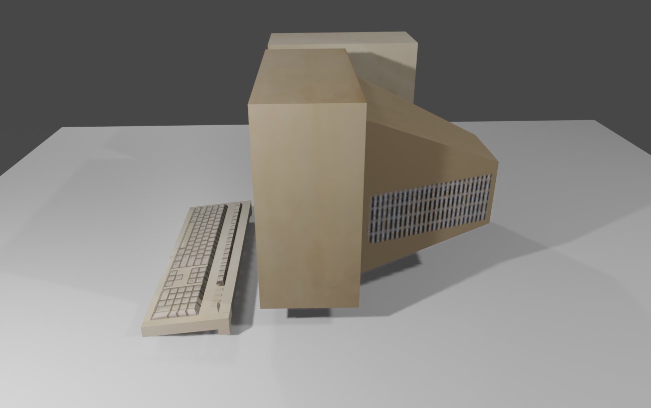 ArtStation - Old Computer - Computador Velho Low-poly 3D model | Game ...