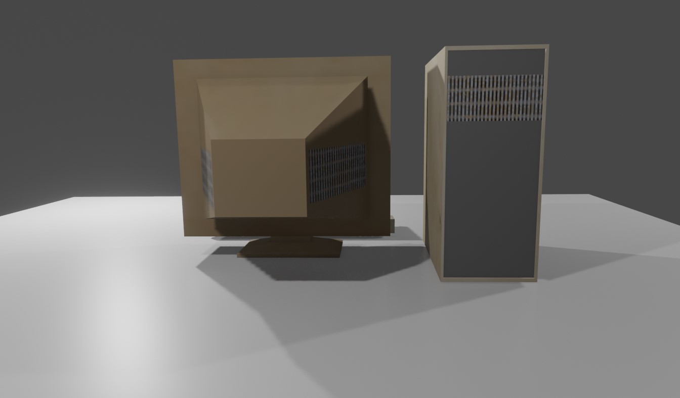 ArtStation - Old Computer - Computador Velho Low-poly 3D model | Game ...