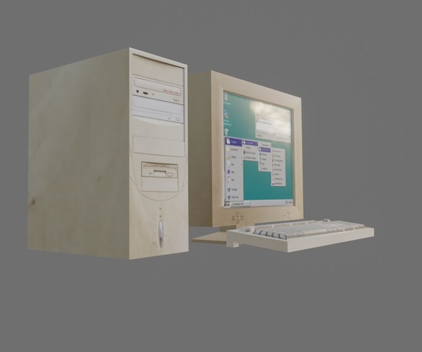 ArtStation - Old Computer - Computador Velho Low-poly 3D model | Game ...