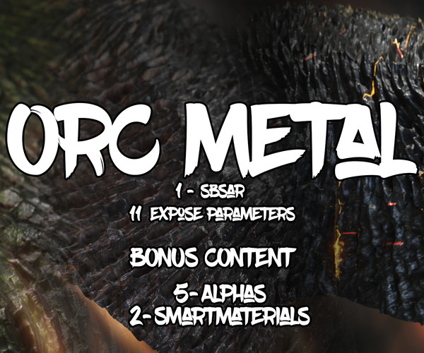 ArtStation - Orc Metal - Substance material + Bonus Content | Resources