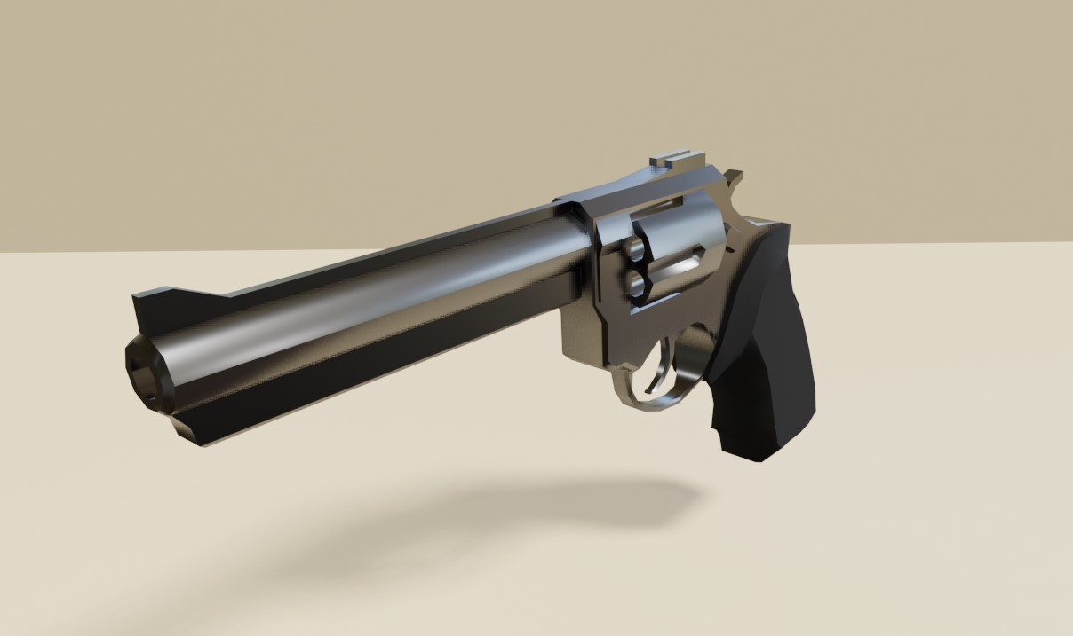 ArtStation - Black Revolver 44 - Magnum - Gun - Weapon - Arma Low-poly ...