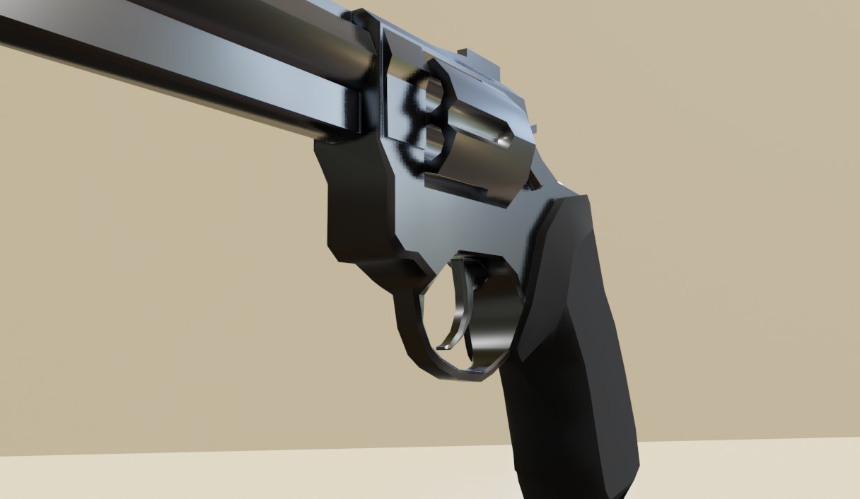 ArtStation - Black Revolver 44 - Magnum - Gun - Weapon - Arma Low-poly ...