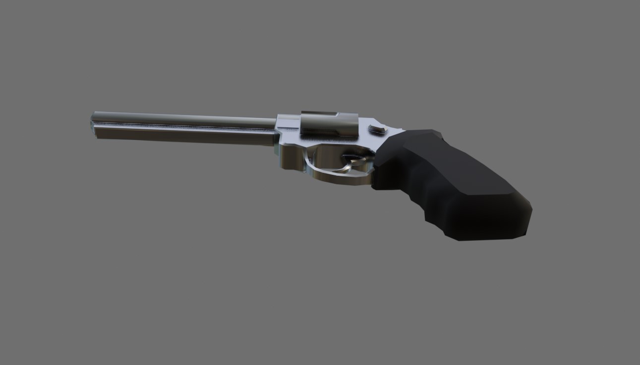 ArtStation - Chrome Revolver 44 - Magnum - Gun - Arma Low-poly 3D model ...