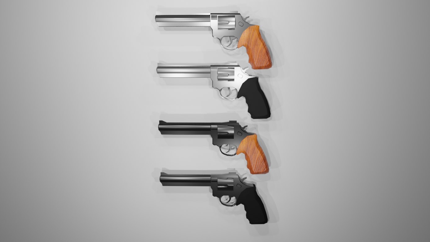 ArtStation - Revolver Magnum 44 Pack 3D Model Collection | Game Assets
