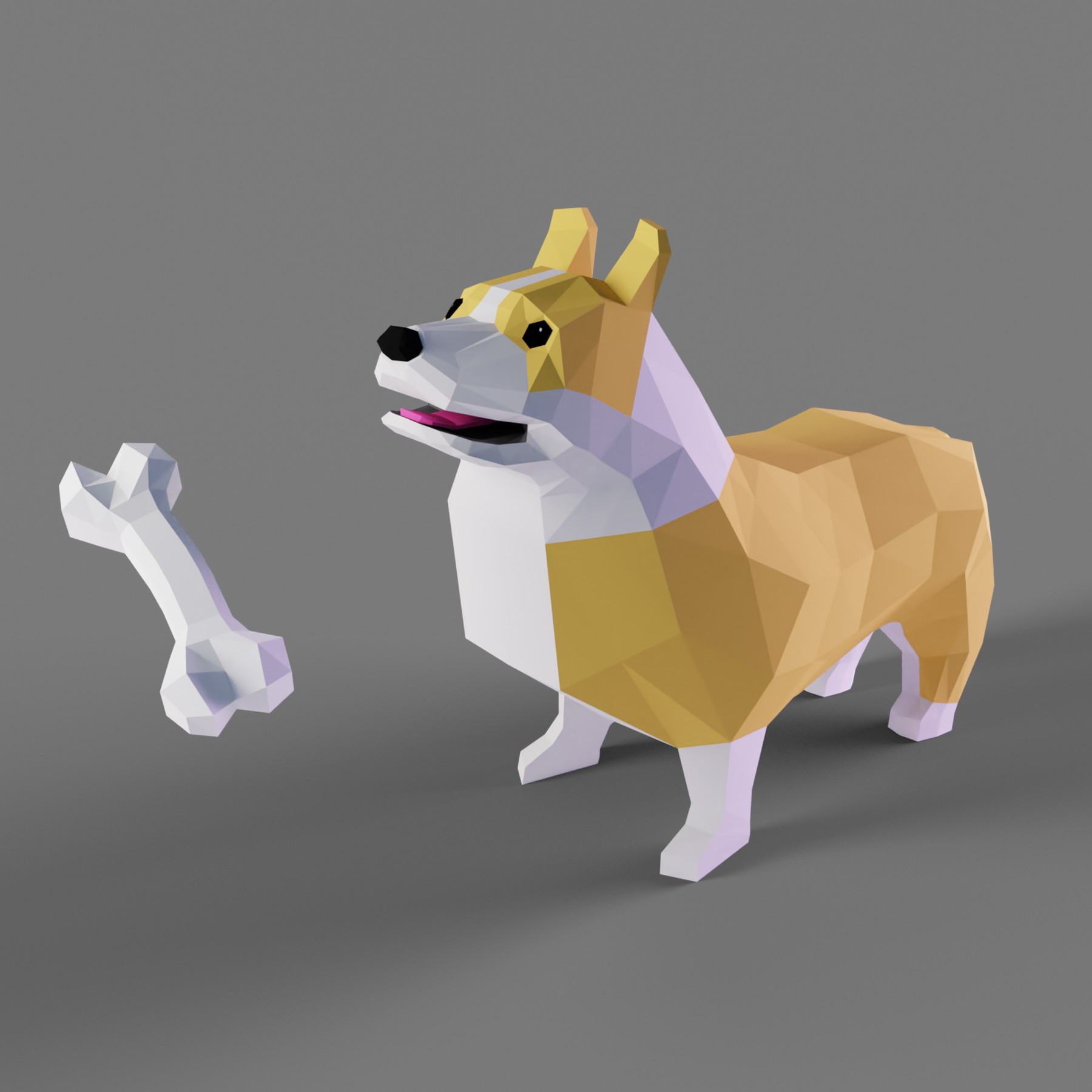 ArtStation - Low Poly Corgi (Rigged) | Resources