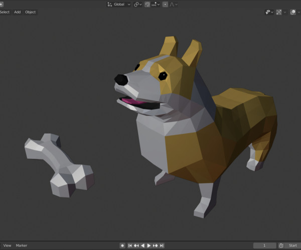 ArtStation - Low Poly Corgi (Rigged) | Resources